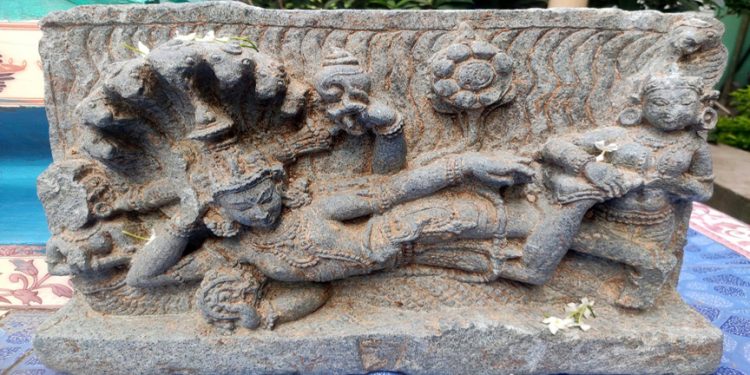 10th century Vishnu idol in ‘Anant Sayan’ found from Bhadrak pond ...